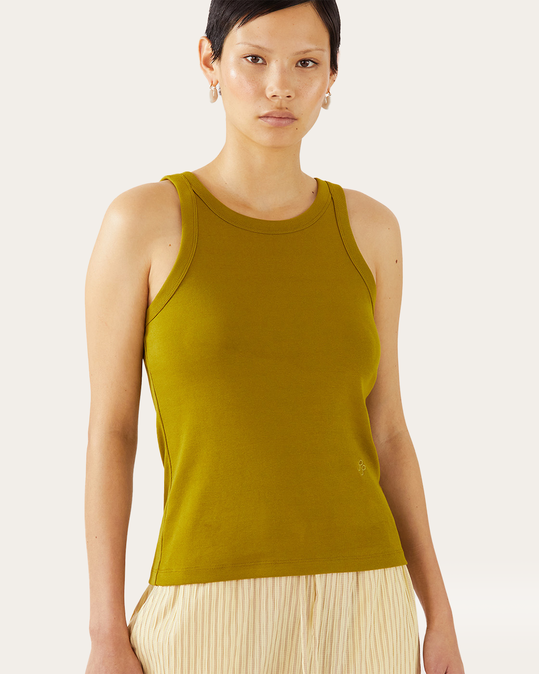 Bailey Tank Cotton Blend Jersey Green – REJINA PYO