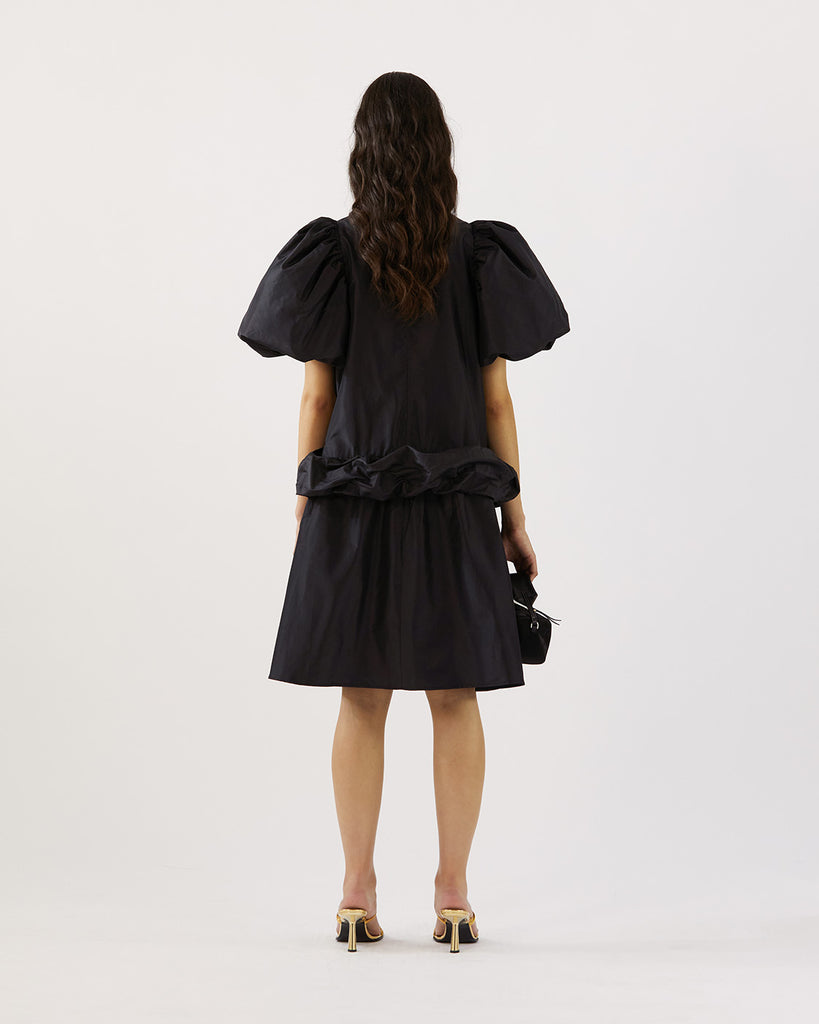 Daisy Dress Recycled Blend Taffeta Navy – REJINA PYO