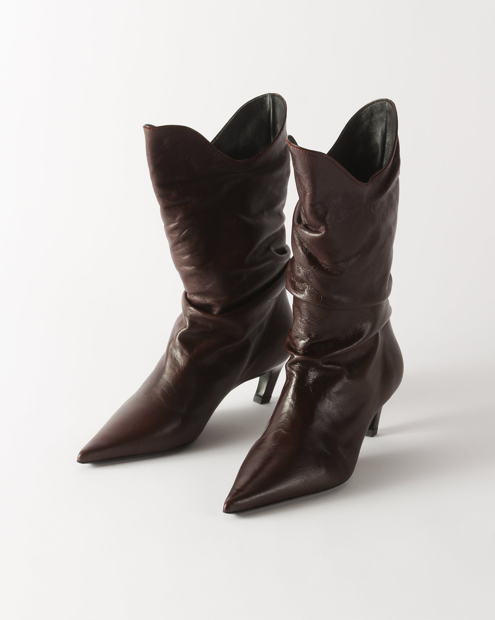 Slouchy Boot Leather Cappuccino – REJINA PYO