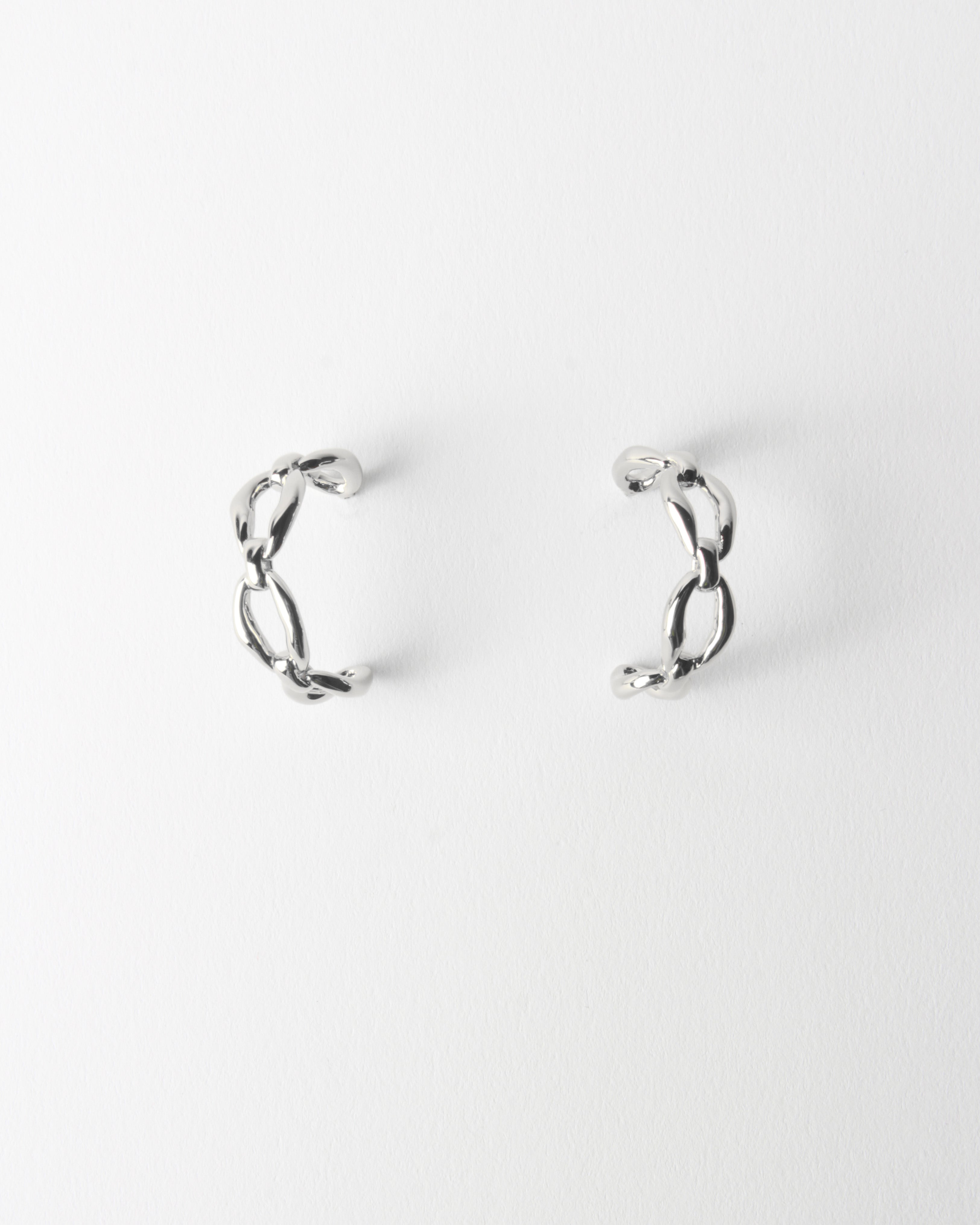 Large Chain Hoops Silver Plated – REJINA PYO