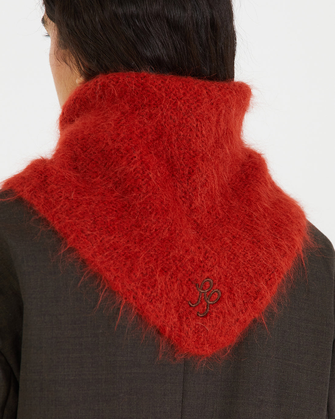 Triangle Scarf Alpaca Blend Red – REJINA PYO